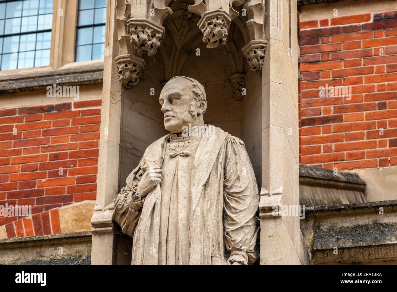 The statue of Joseph Barber Lightfoot on the front of the Old Divinity ...