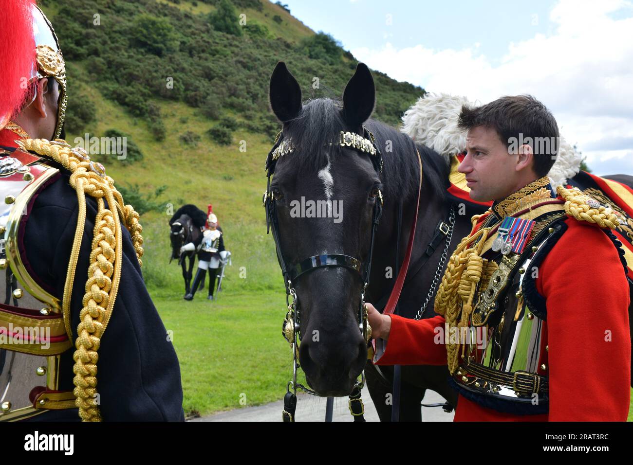 Edinburgh Scotland, UK 05 July 2023. The army in Holyrood Park make ...