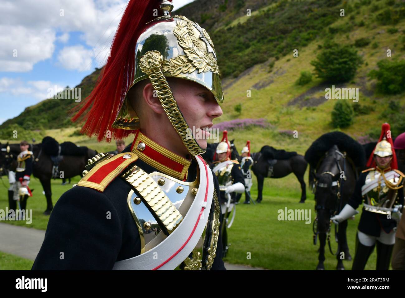 Edinburgh Scotland, UK 05 July 2023. The army in Holyrood Park make ...