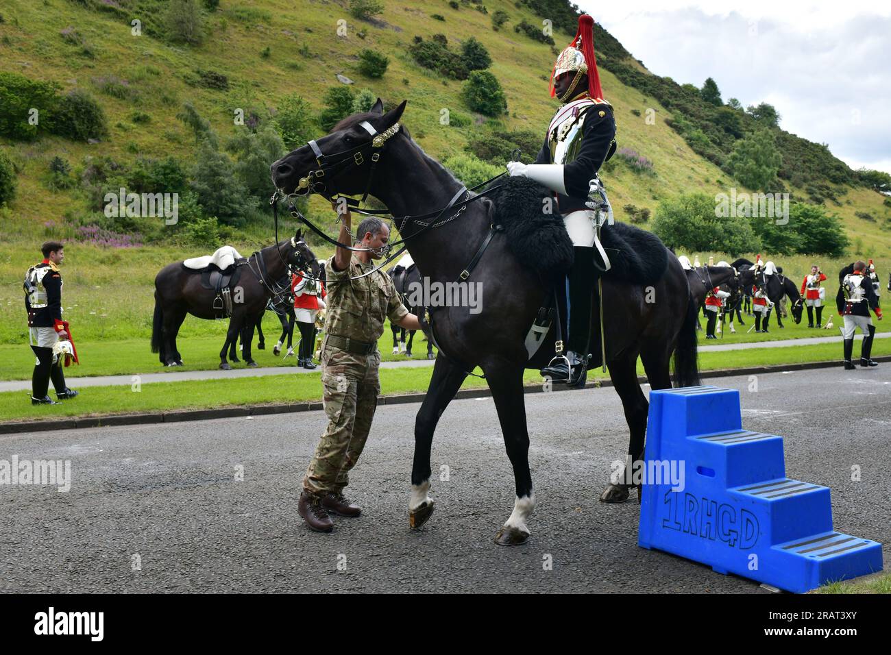 Edinburgh Scotland, UK 05 July 2023. The army in Holyrood Park make ...