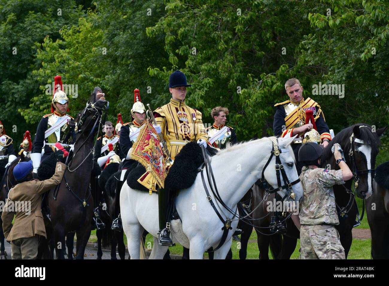 Edinburgh Scotland, UK 05 July 2023. The army in Holyrood Park make ...