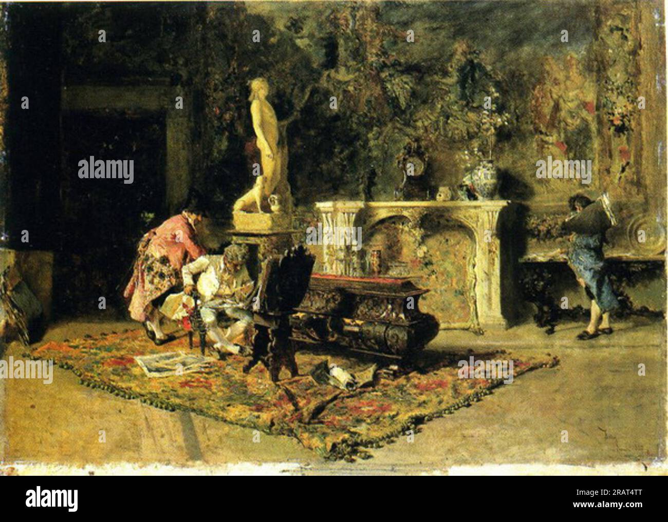 The prints collector by Marià Fortuny Stock Photo - Alamy