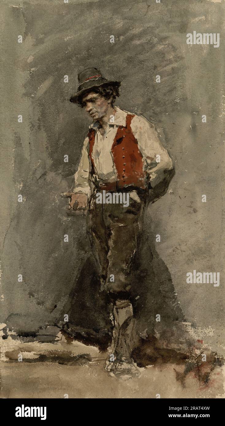 Calabrian man (in ciociaro costume) 1868 by Marià Fortuny Stock Photo ...
