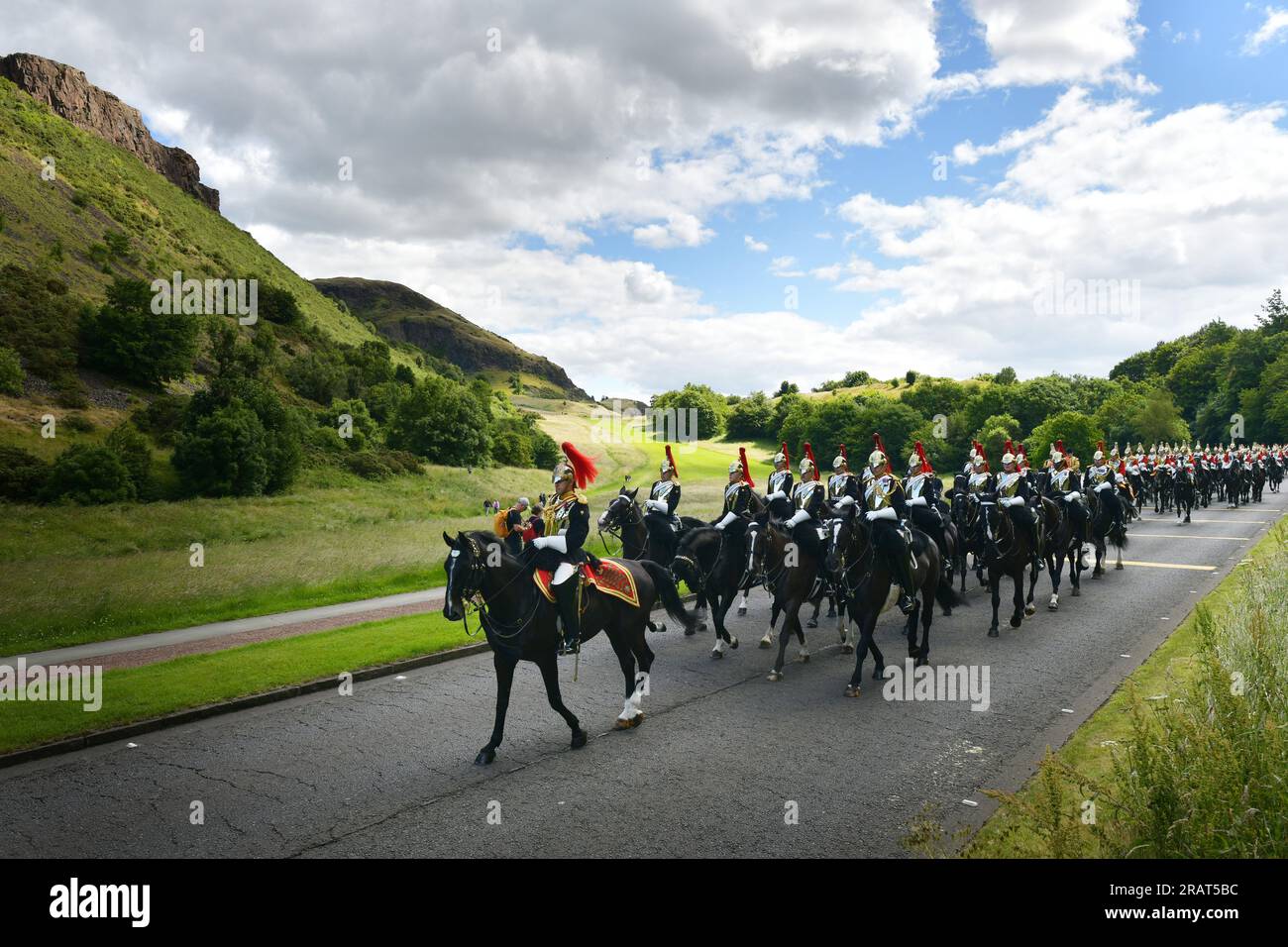 Edinburgh Scotland, UK 05 July 2023. The army in Holyrood Park make ...