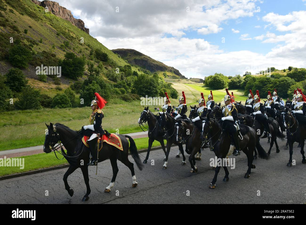 Edinburgh Scotland, UK 05 July 2023. The army in Holyrood Park make ...