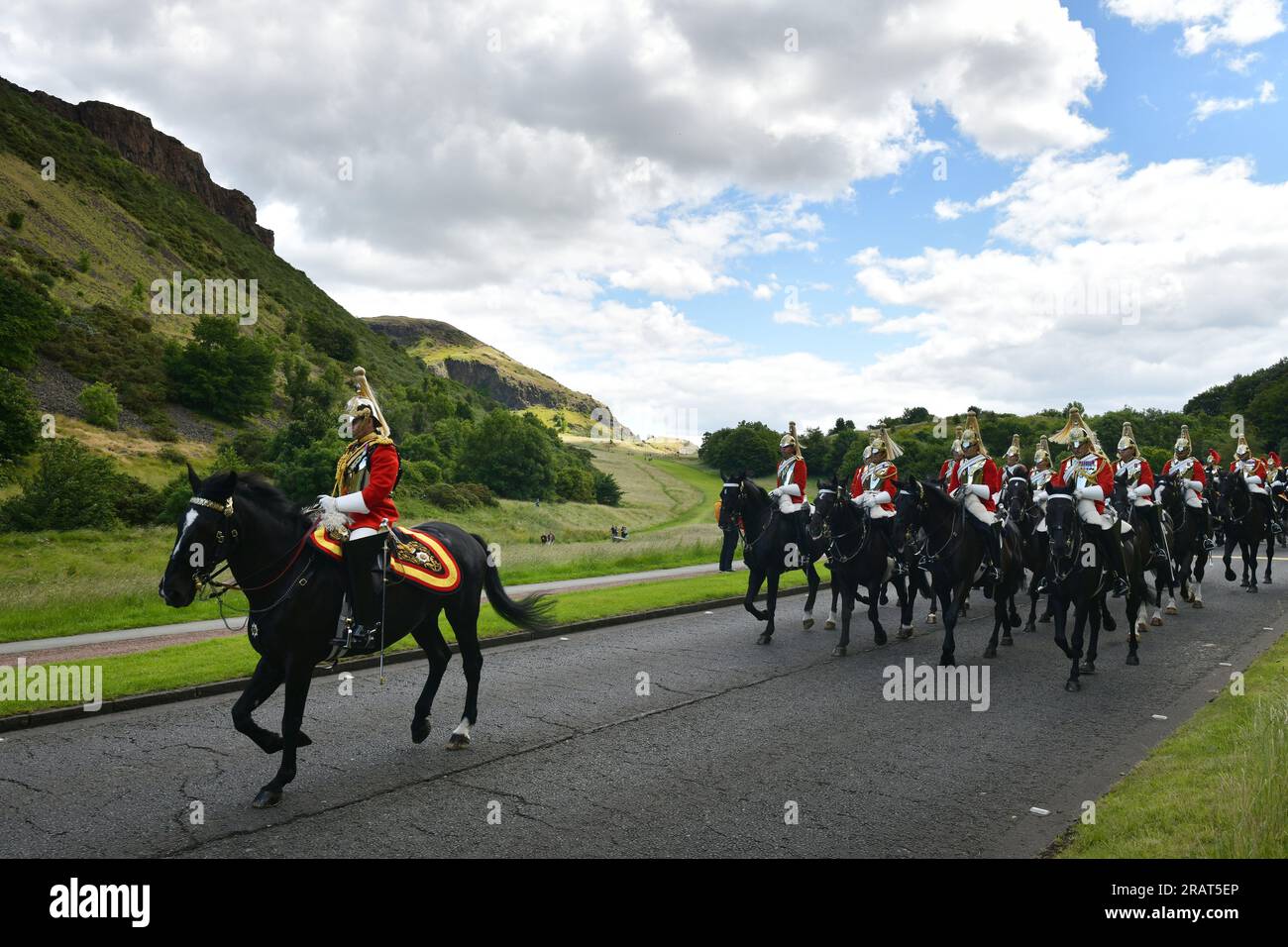 Edinburgh Scotland, UK 05 July 2023. The army in Holyrood Park make ...