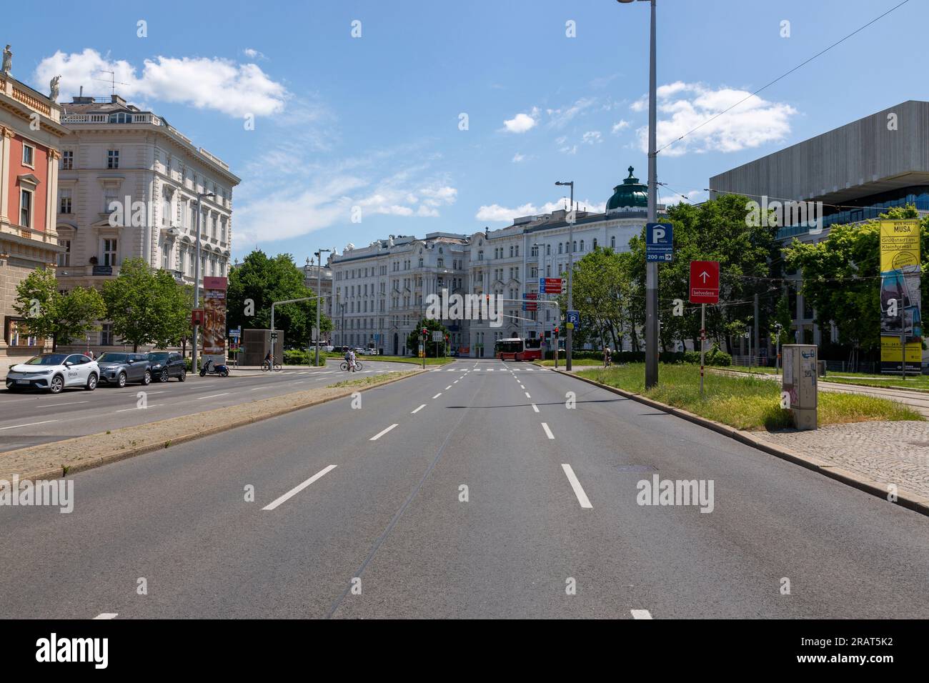 VIENNA, AUSTRIA - JUNE 13, 2023: View of Karlsplatz - city square on ...