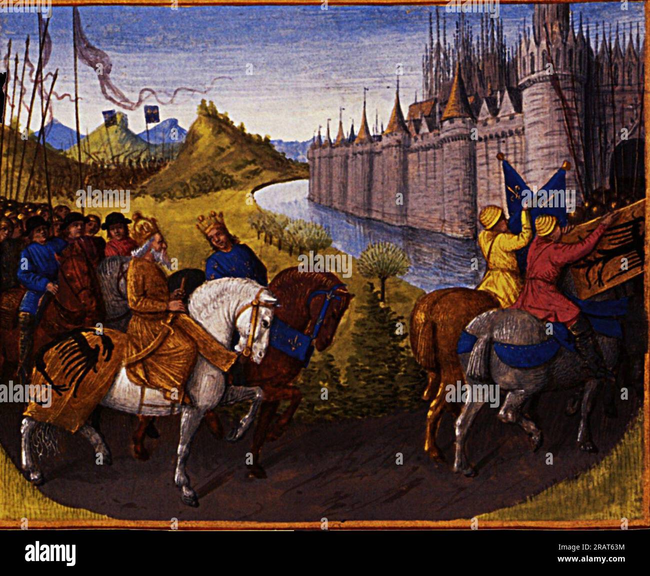 Entry of Louis VII (c.1120-80) King of France and Conrad III (1093-1152 ...