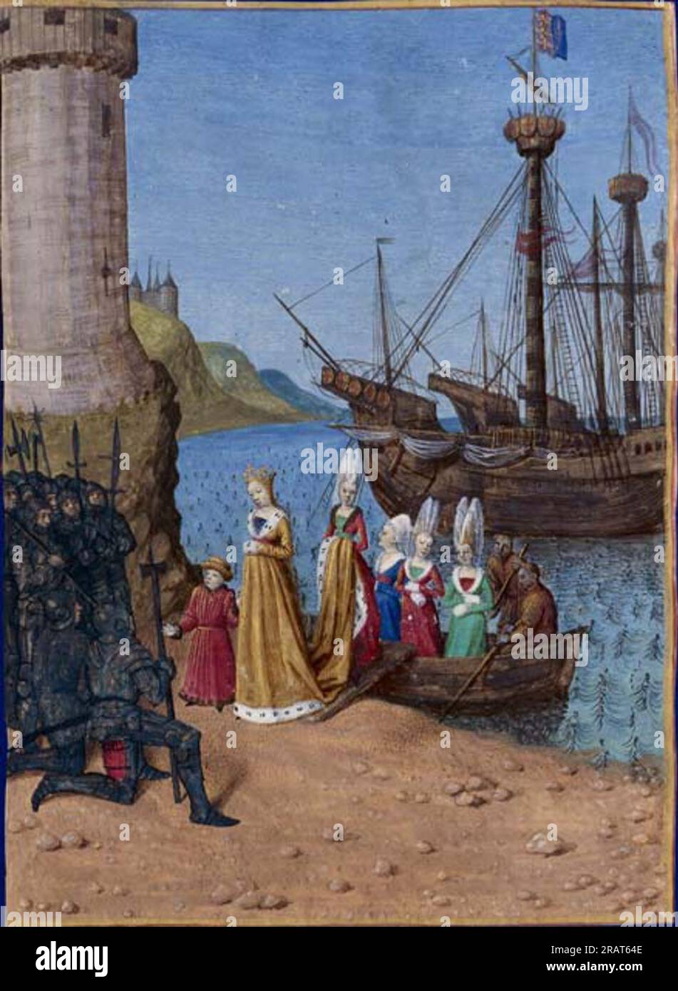 Back in England Isabella of France 1460 by Jean Fouquet Stock Photo - Alamy