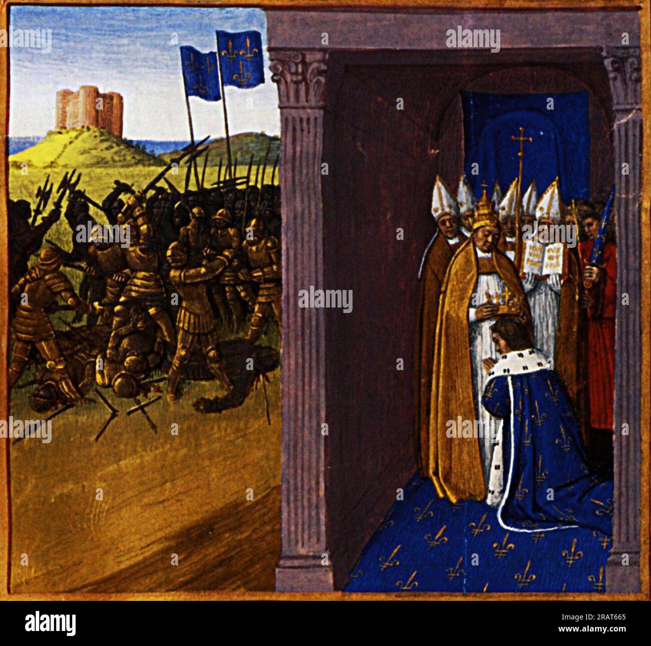 Coronation of Pepin the Short in Laon 1460 by Jean Fouquet Stock Photo ...