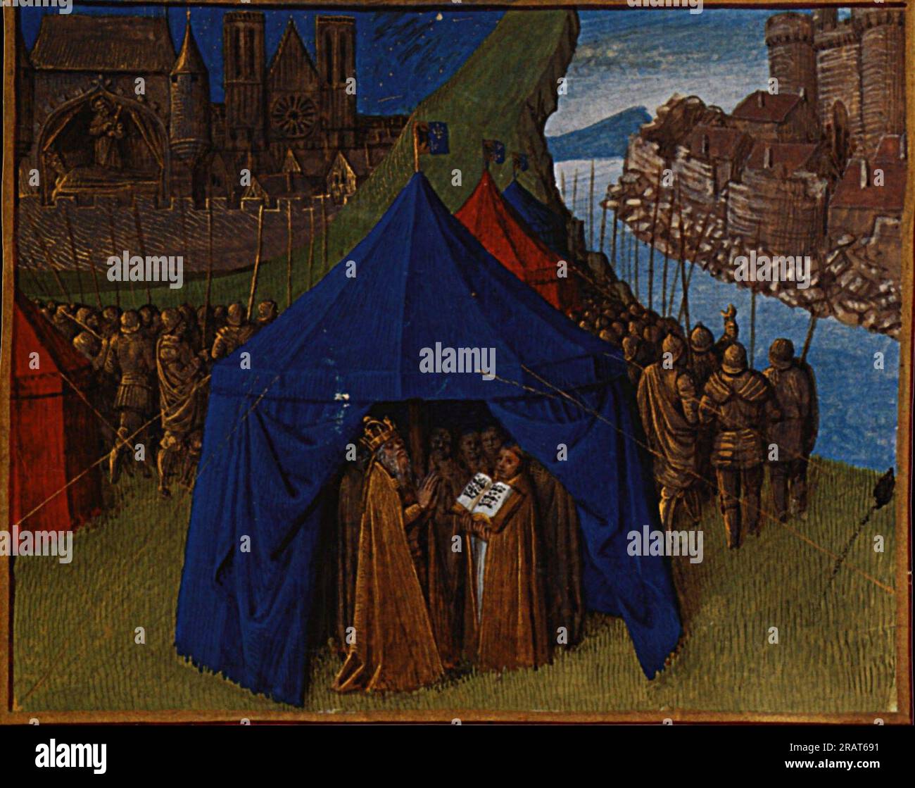 St. Jacques appears to Charlemagne 1460 by Jean Fouquet Stock Photo - Alamy