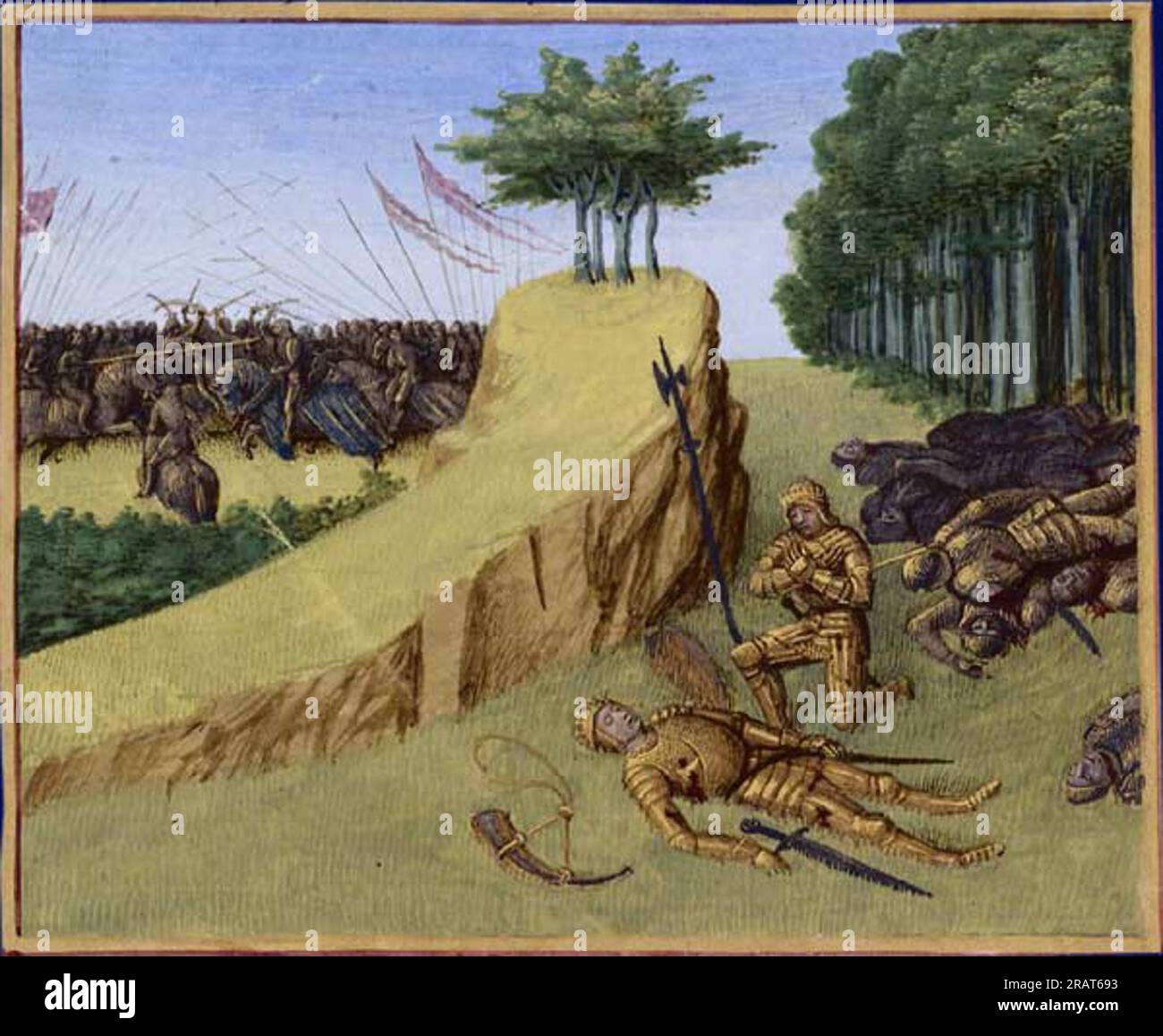 The Emperor Charlemagne Finds Roland's Corpse after the Battle of ...