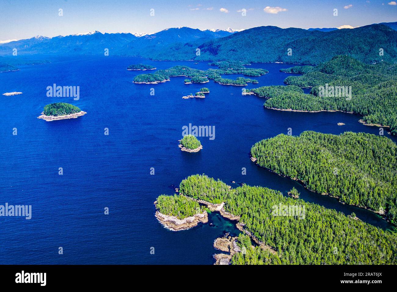 Aerial image of the Inside Passage, British Columbia Stock Photo - Alamy