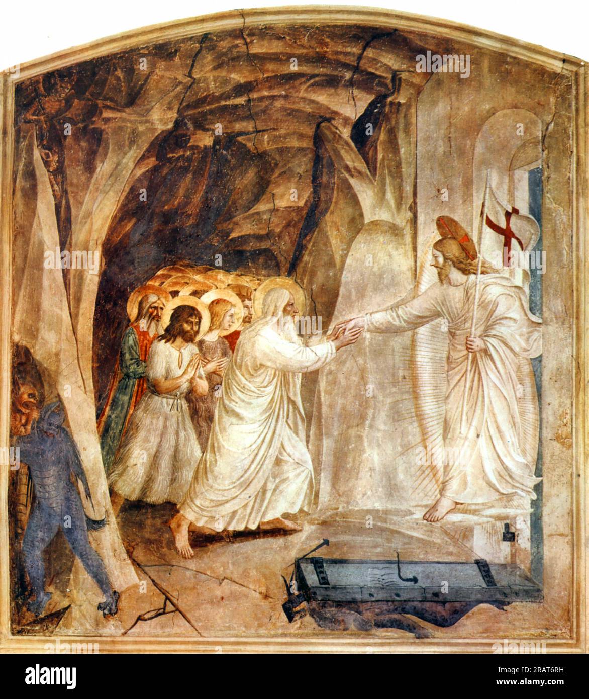 Christ in Limbo 1442 by Fra Angelico Stock Photo - Alamy