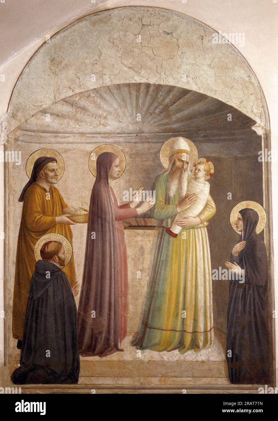 Presentation of Jesus in the Temple 1442 by Fra Angelico Stock Photo - Alamy