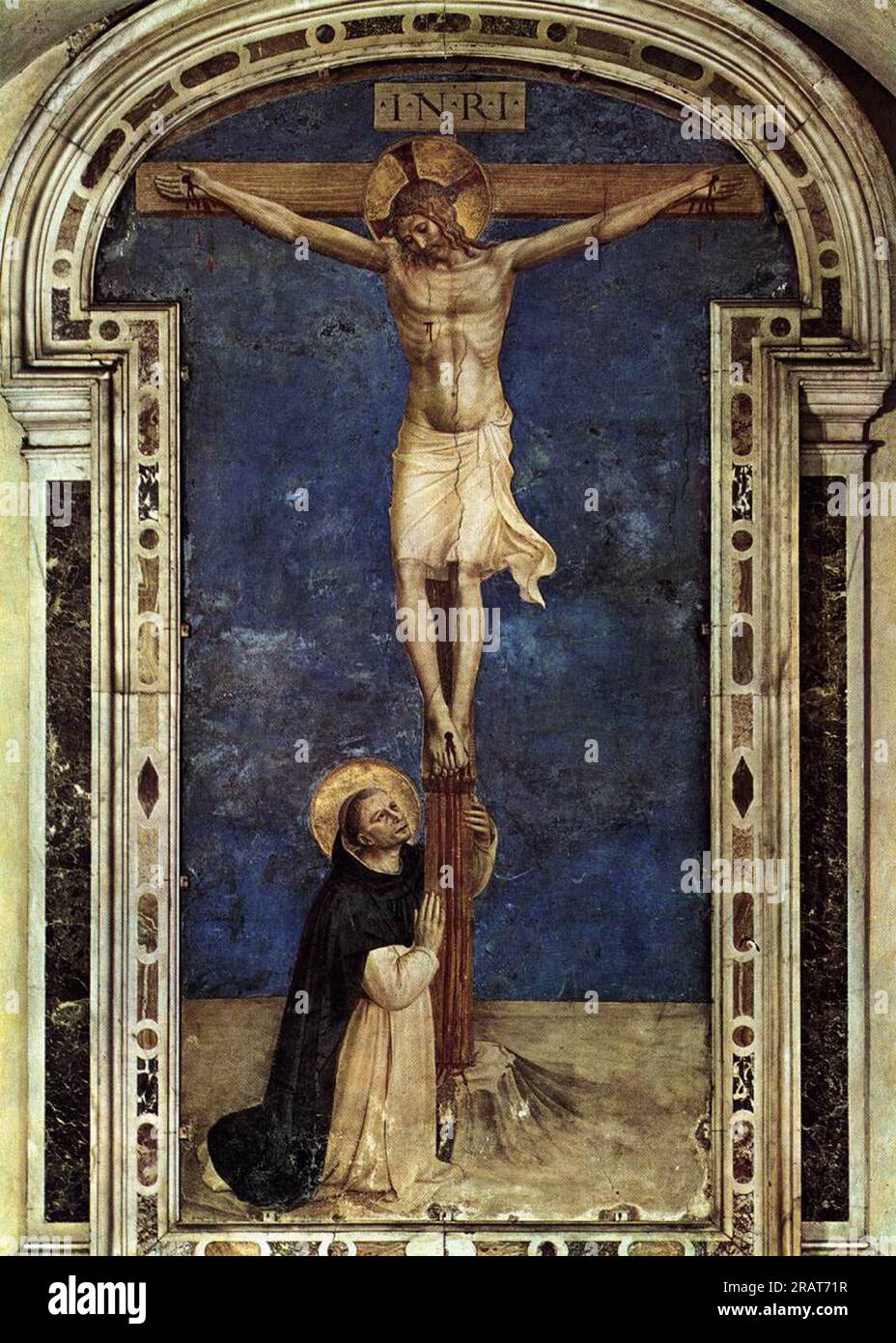 Saint Dominic Adoring the Crucifixion 1442 by Fra Angelico Stock Photo - Alamy