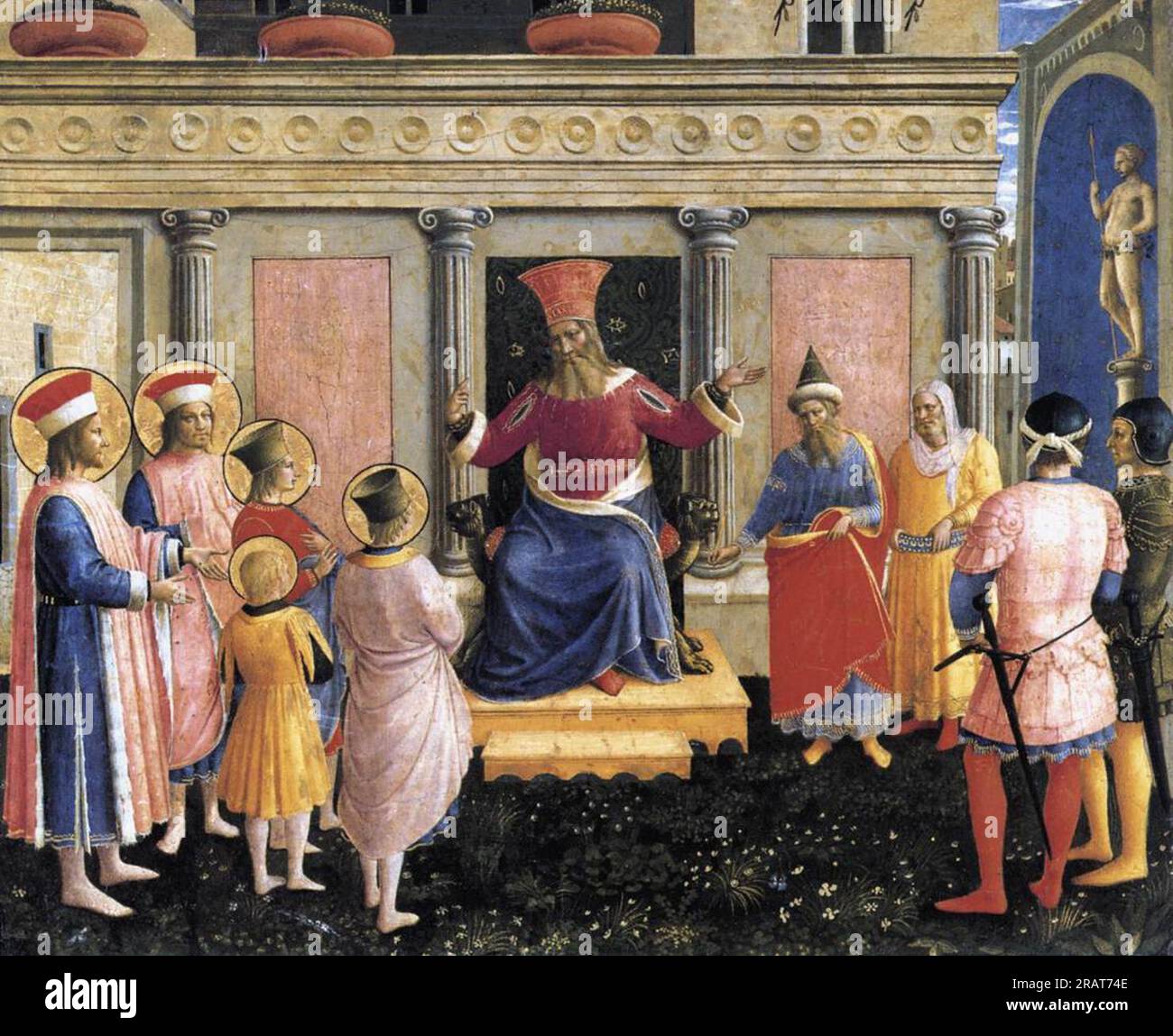 Saint Cosmas and Saint Damian before Lisius 1440 by Fra Angelico Stock ...