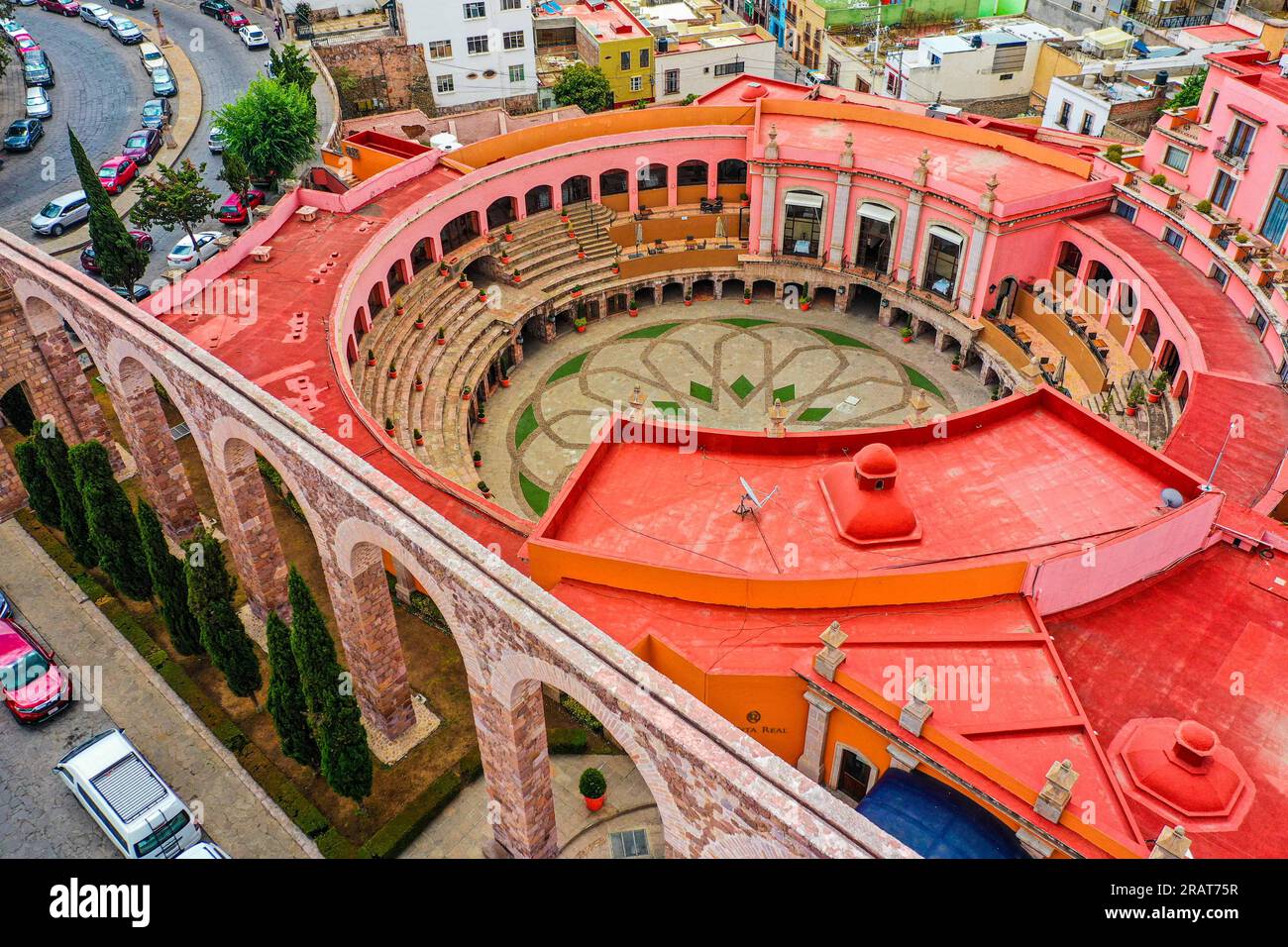 Zacatecas Mexico. Aerial view of the colony zone of the capital city of ...