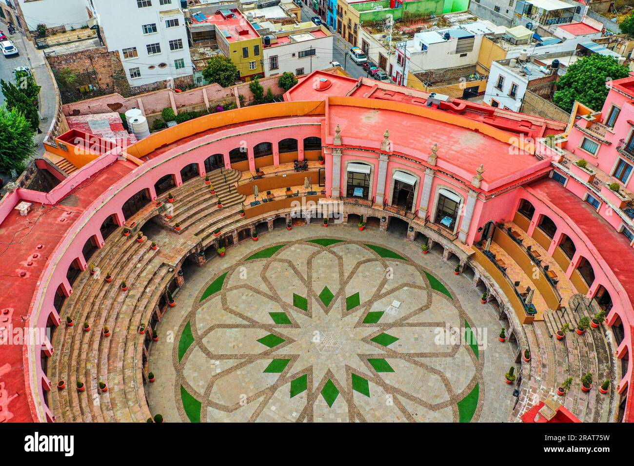 Zacatecas Mexico. Aerial view of the colony zone of the capital city of ...
