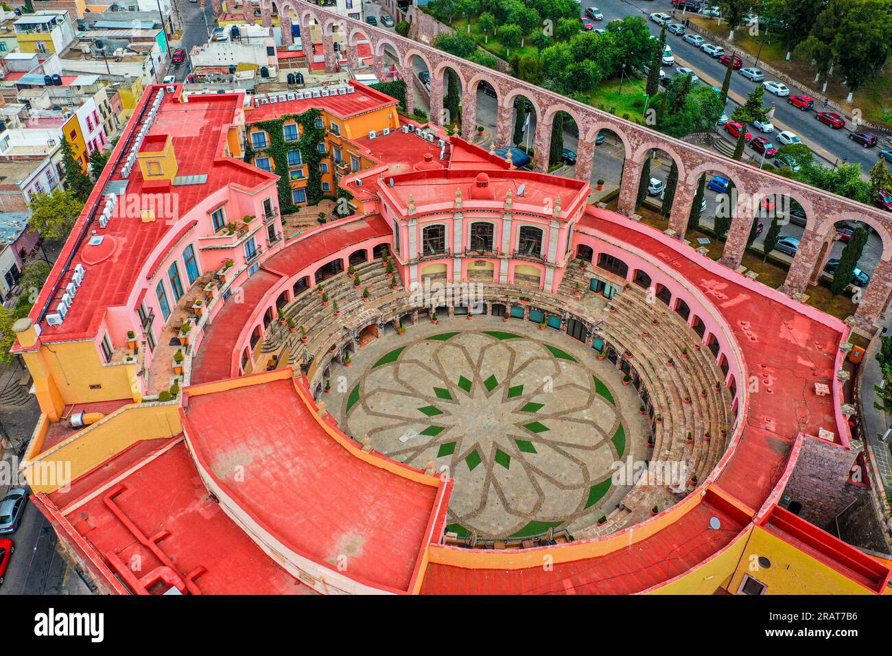 Zacatecas Mexico. Aerial view of the colony zone of the capital city of ...