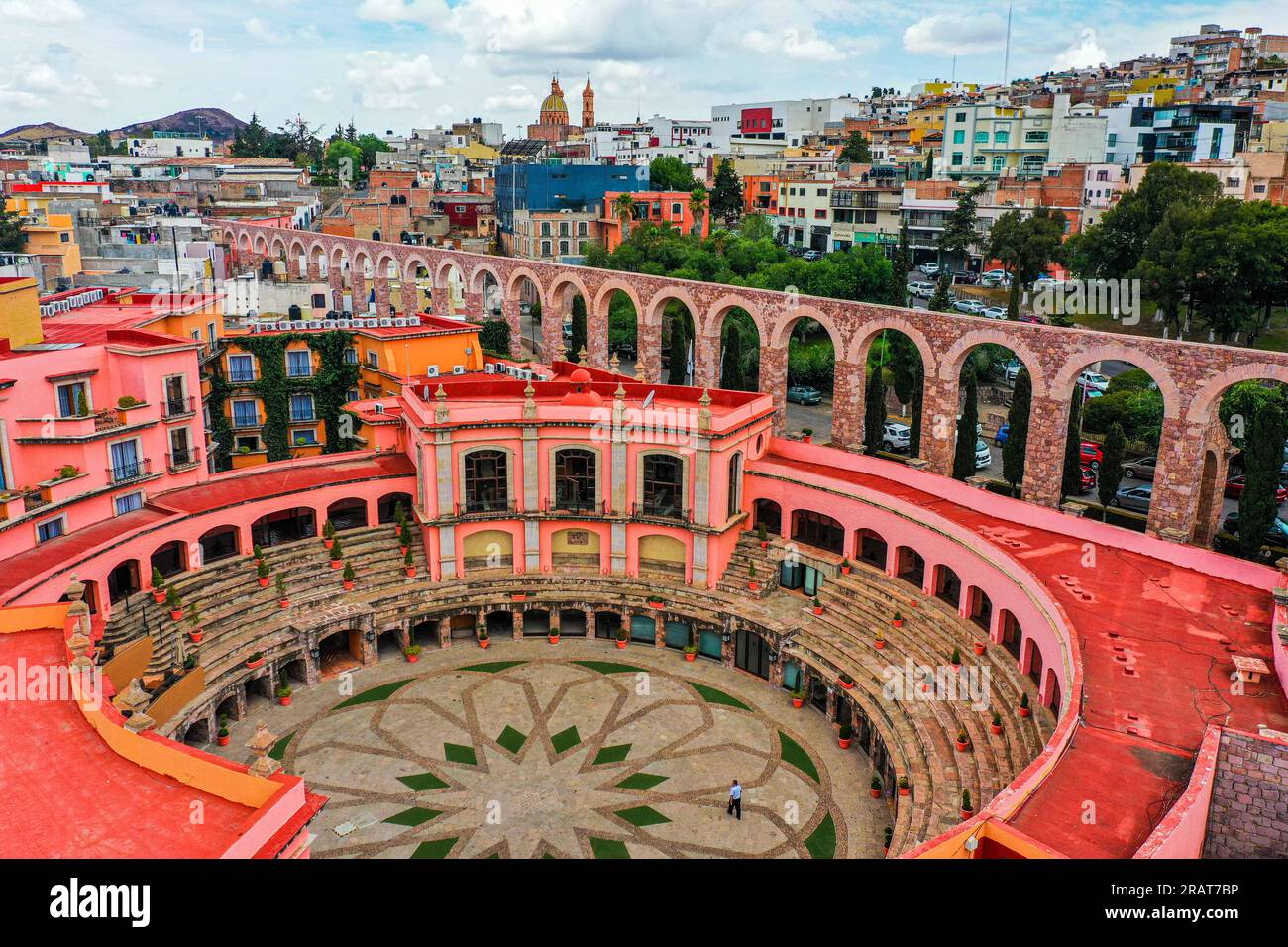 Zacatecas Mexico. Aerial view of the colony zone of the capital city of ...