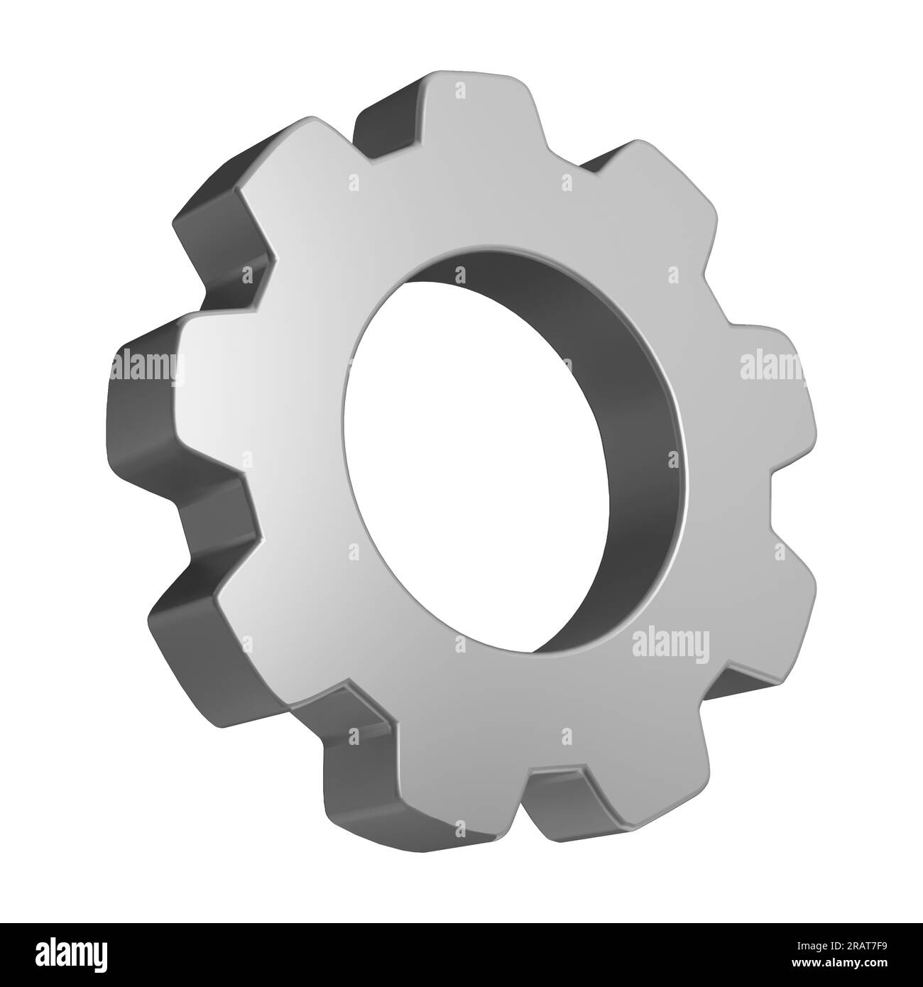 Realistic gear sign 3d Illustration icon on white empty background ...