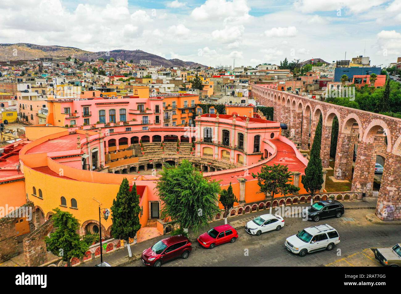 Zacatecas Mexico. Aerial view of the colony zone of the capital city of ...