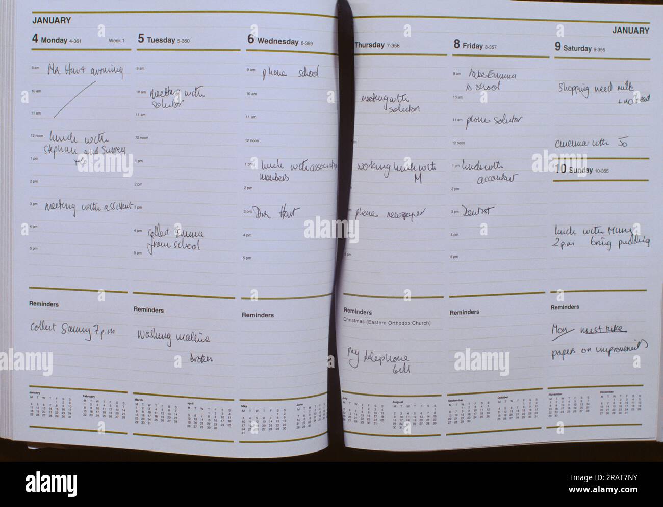 Appointments mark hi-res stock photography and images - Alamy