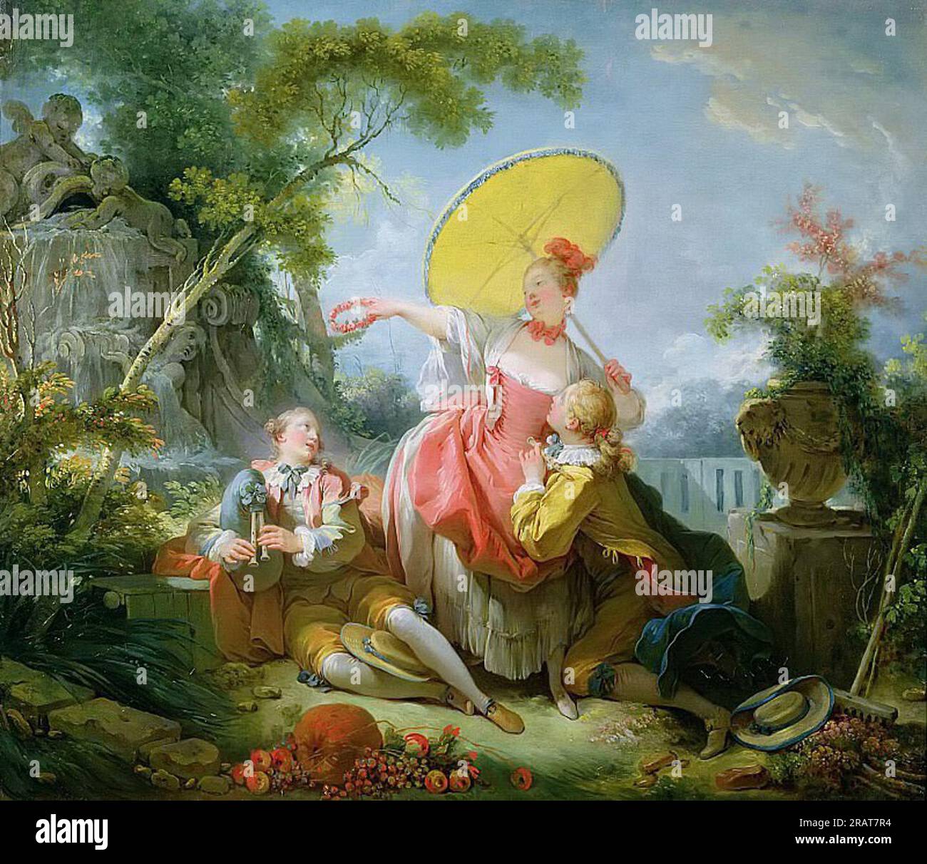 The Musical Contest 1755 by Jean-Honore Fragonard Stock Photo - Alamy