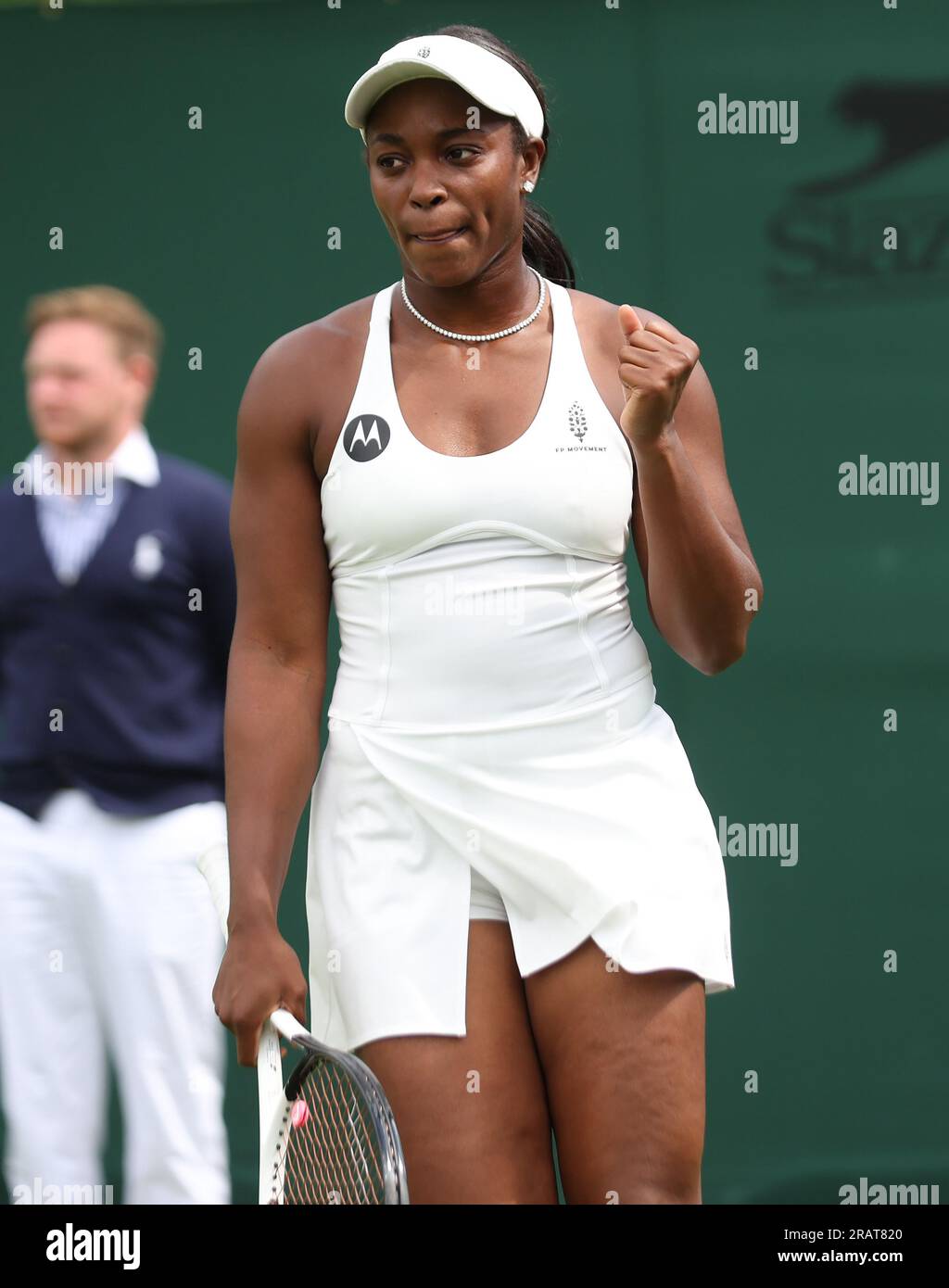 London, UK. 05th July, 2023. American Sloane Stephens celebrates in her ...
