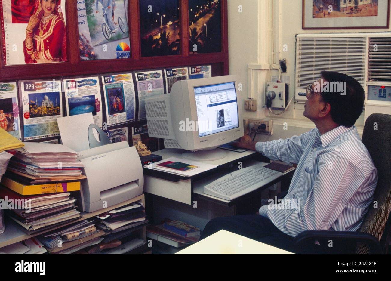 Mumbai (Formerly Bombay ) India Man In Office Using Computer Stock ...