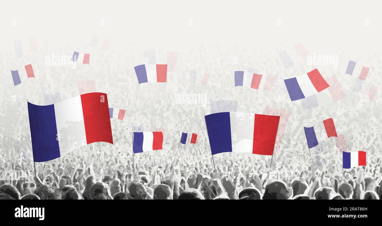 French crowd demonstration Stock Vector Images - Alamy