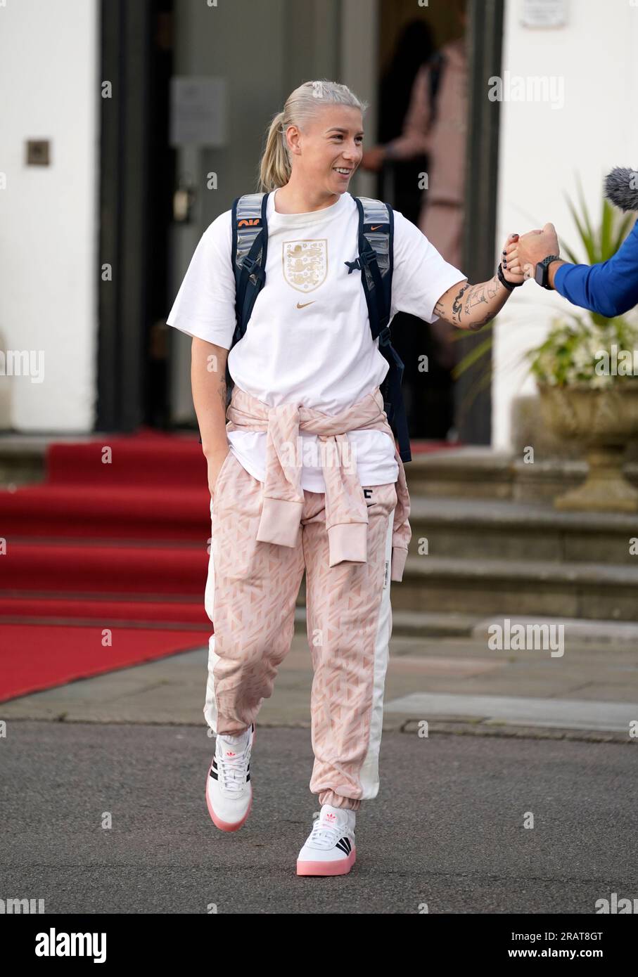 Beth England as the England team depart from the De Vere Beaumont ...