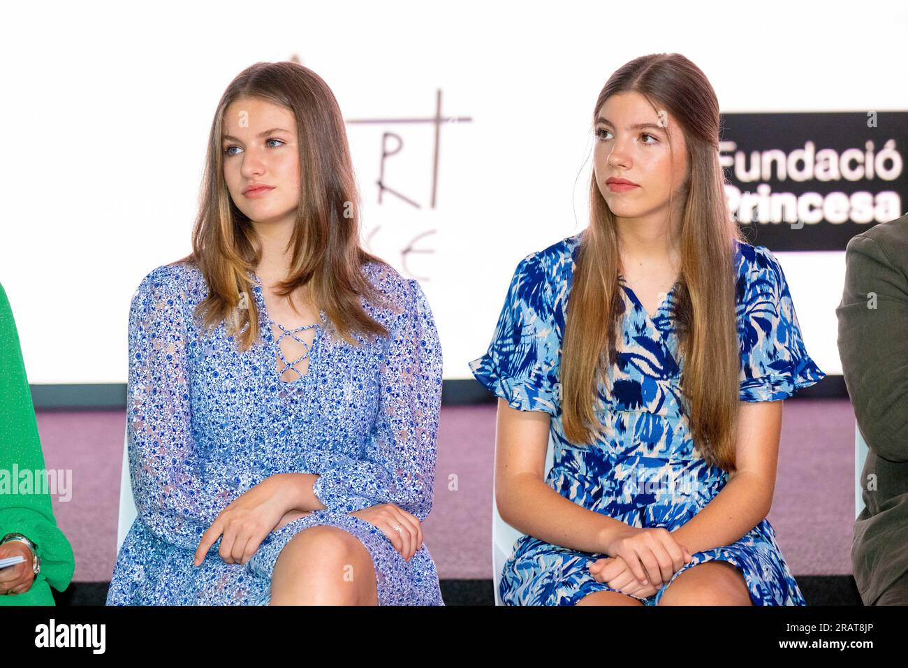 Girona, Spain. 05th July, 2023. Crown Princess Leonor and Infanta Sofia of Spain during the ...