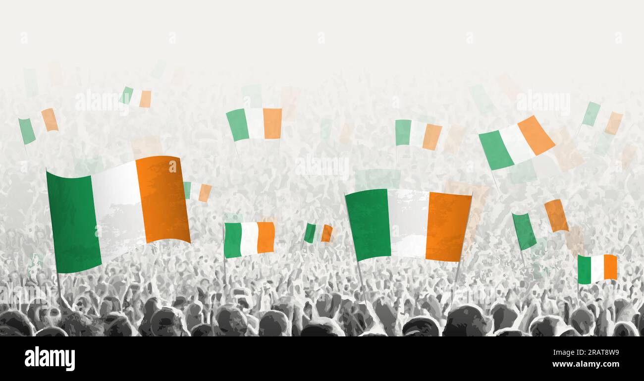 Rugby ireland celebrate green Stock Vector Images - Alamy