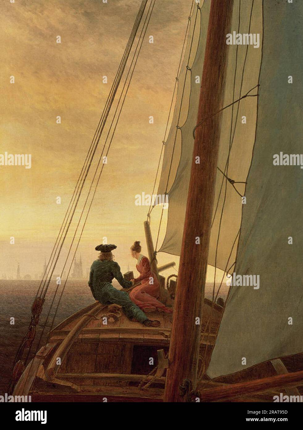 On Board a Sailing Ship 1820 by Caspar David Friedrich Stock Photo - Alamy