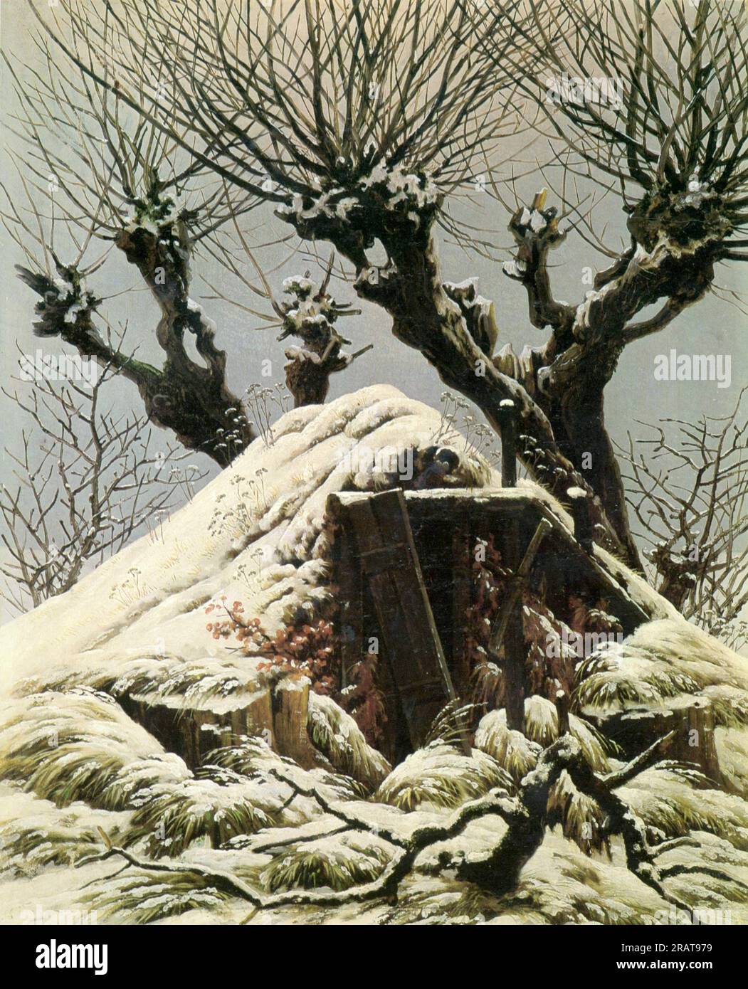 Cabin in the Snow 1827 by Caspar David Friedrich Stock Photo - Alamy