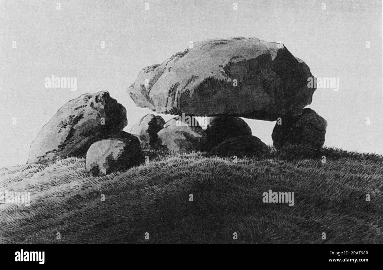 Megalithic grave 1837 by Caspar David Friedrich Stock Photo - Alamy
