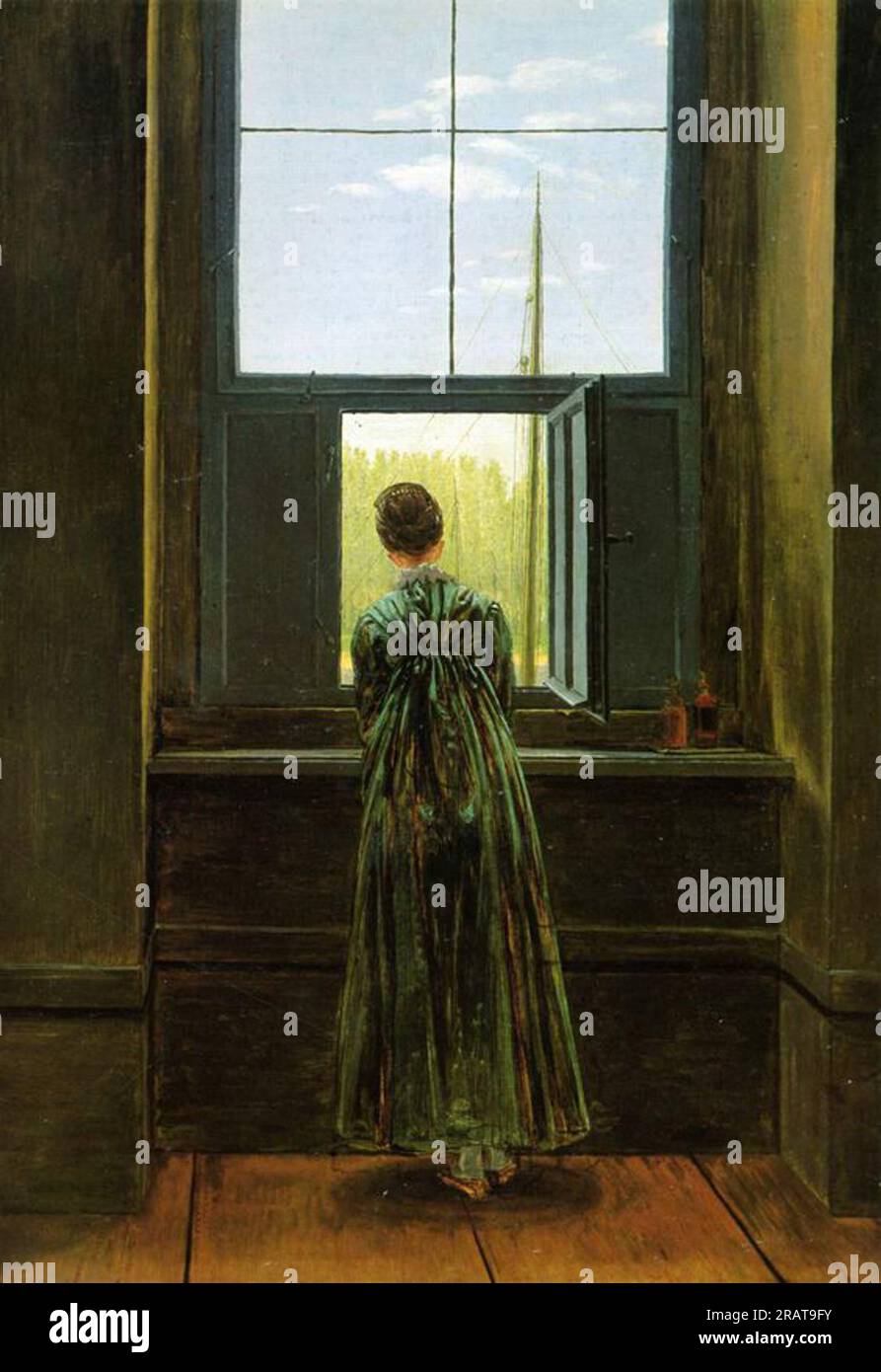 Woman at a Window 1822 by Caspar David Friedrich Stock Photo - Alamy