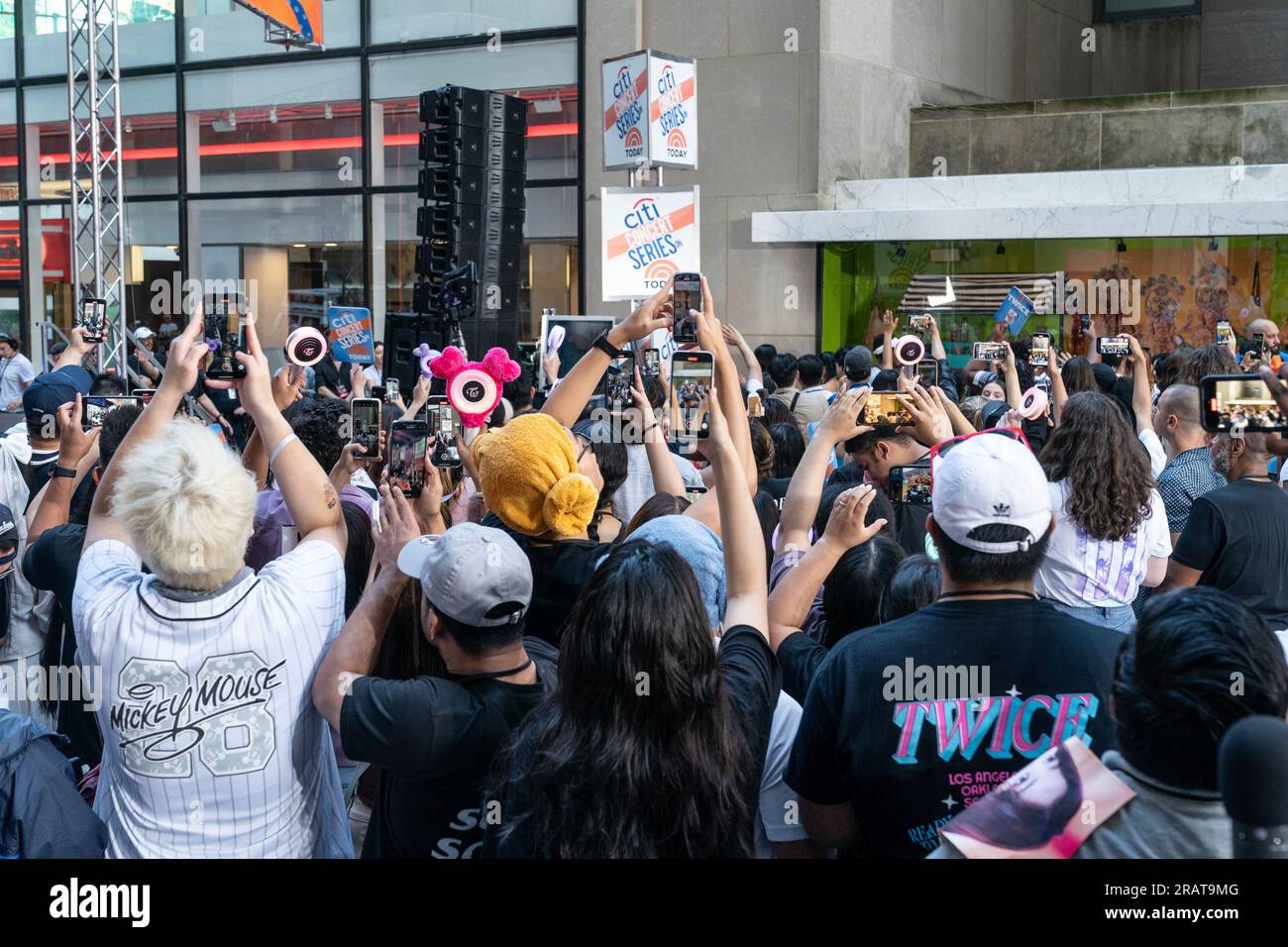 Fans cheer as K-POP South Korean all girl group perform during NBC ...