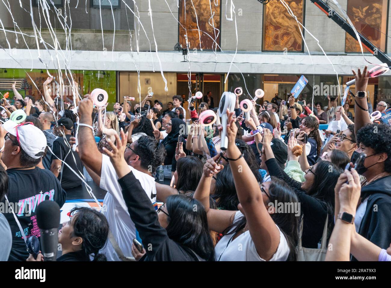Fans cheer as K-POP South Korean all girl group perform during NBC ...