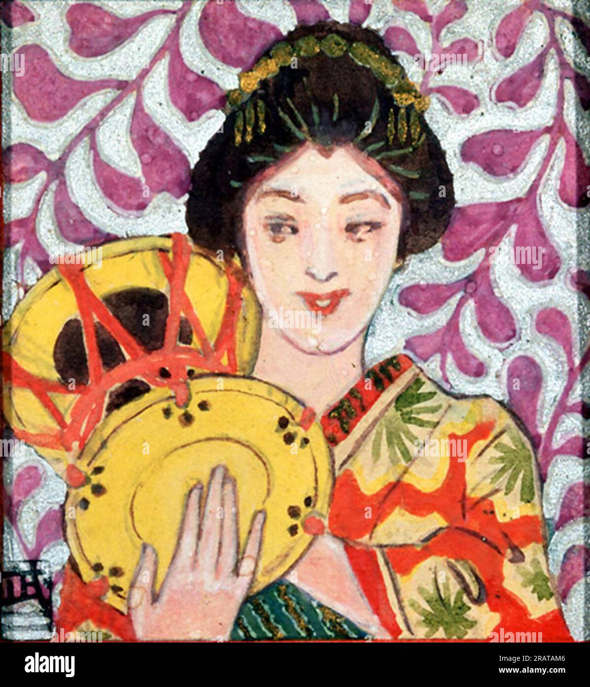 Six Themes About Music (tsuzumi) by Fujishima Takeji Stock Photo - Alamy