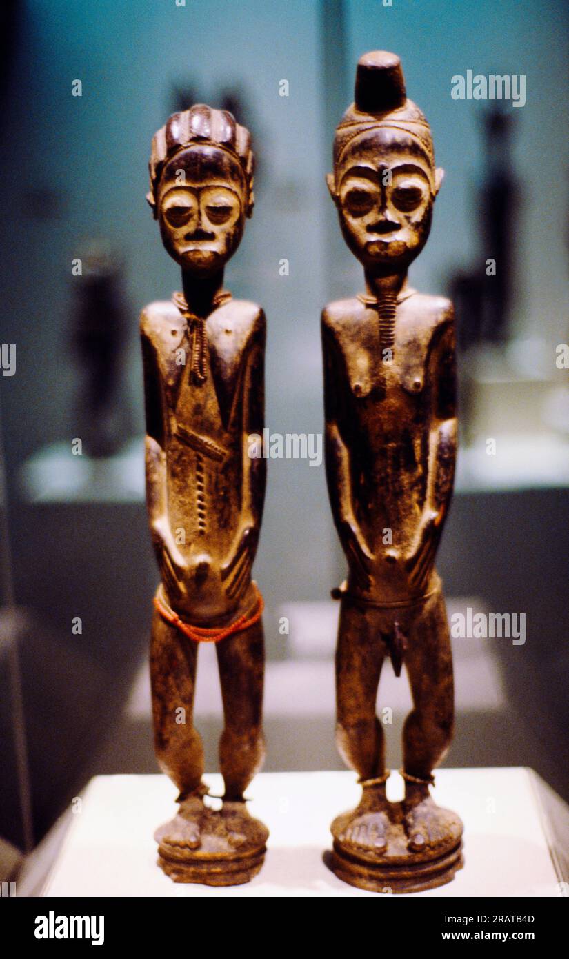 Ivory Coast Baule Diviners Wood Sculpture 19th - 20th Century at ...