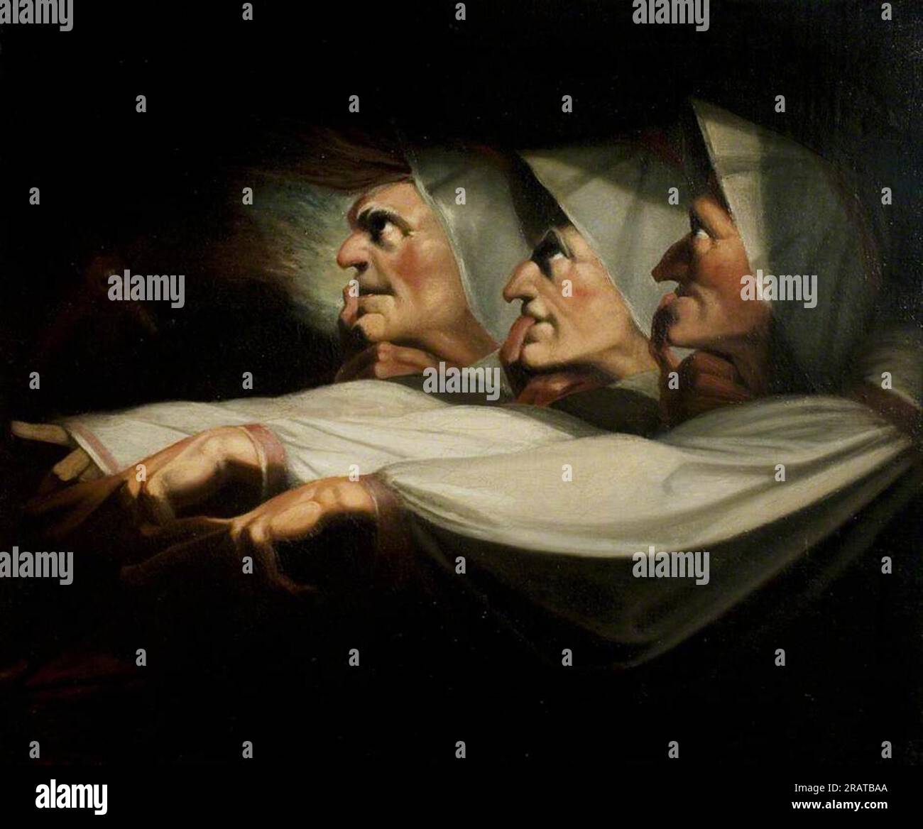 'Macbeth', Act I, Scene 3, the Weird Sisters 1783 by Henry Fuseli Stock ...