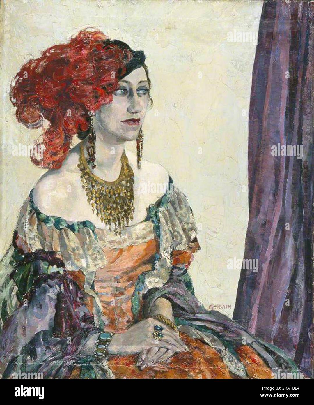 Miss Flora Robson as Lady Audley 1933 by Ethel Léontine Gabain Stock ...