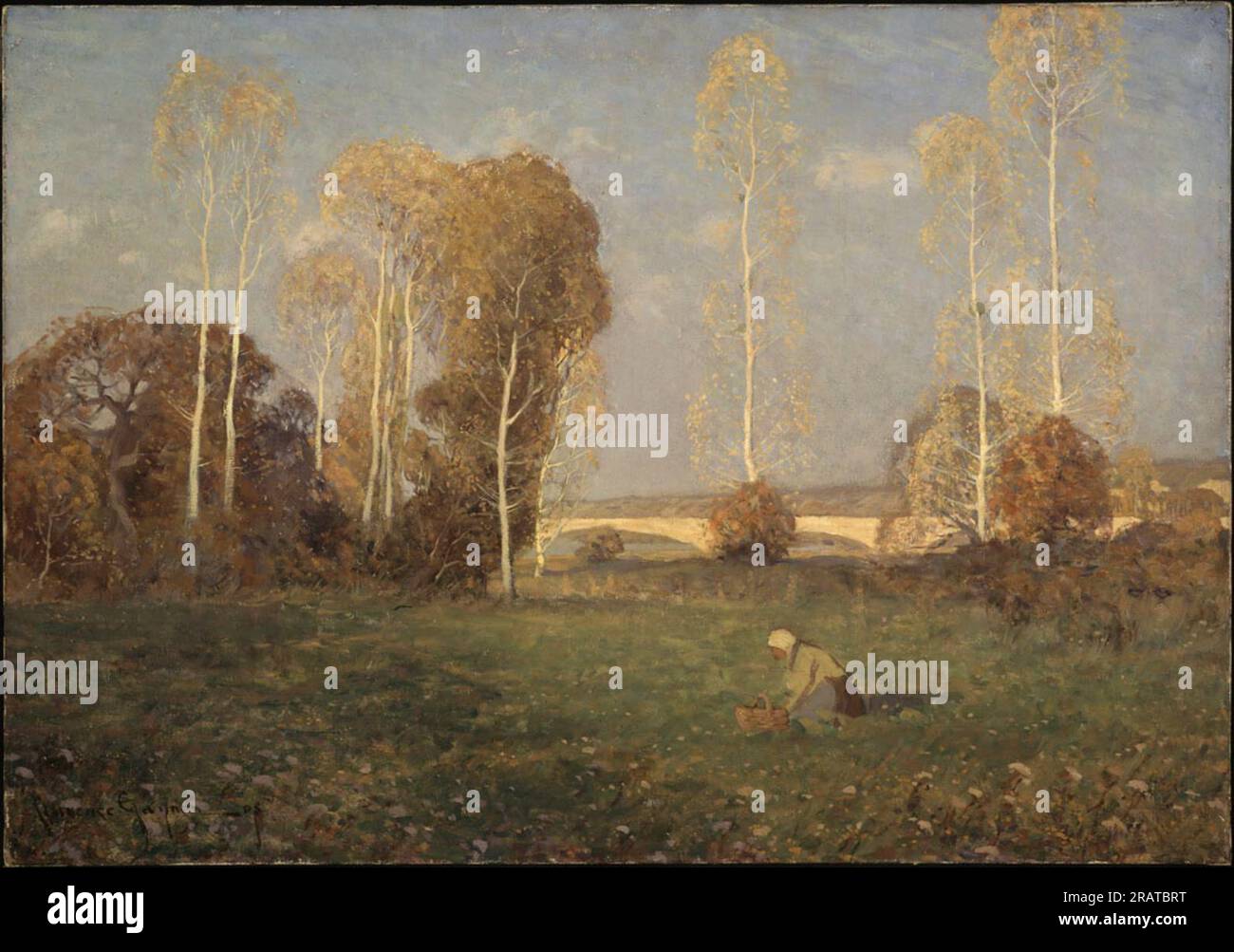 Autumn, Pont-de-l'Arche 1905 by Clarence Gagnon Stock Photo - Alamy
