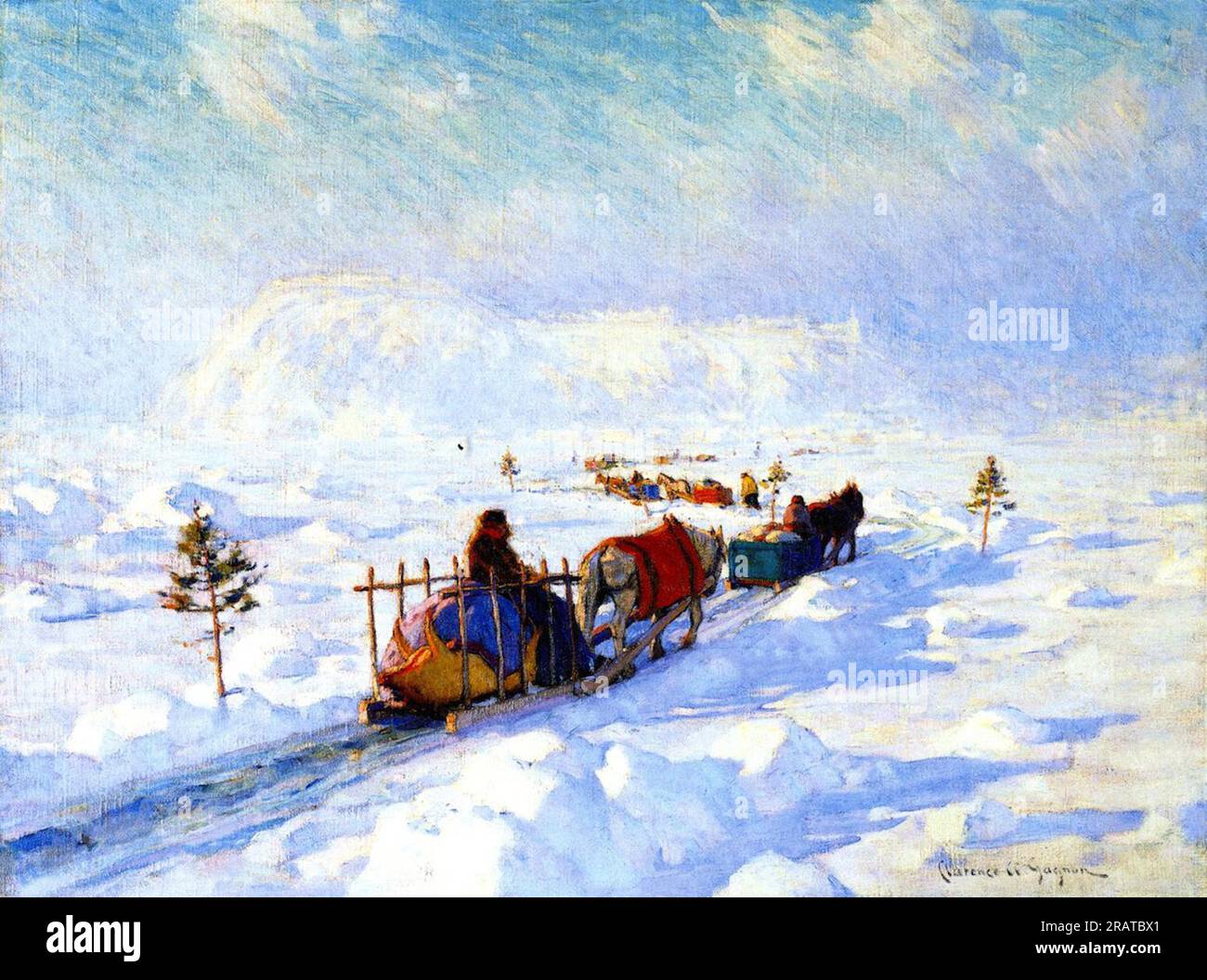 The Ice Bridge, Quebec 1920 by Clarence Gagnon Stock Photo - Alamy