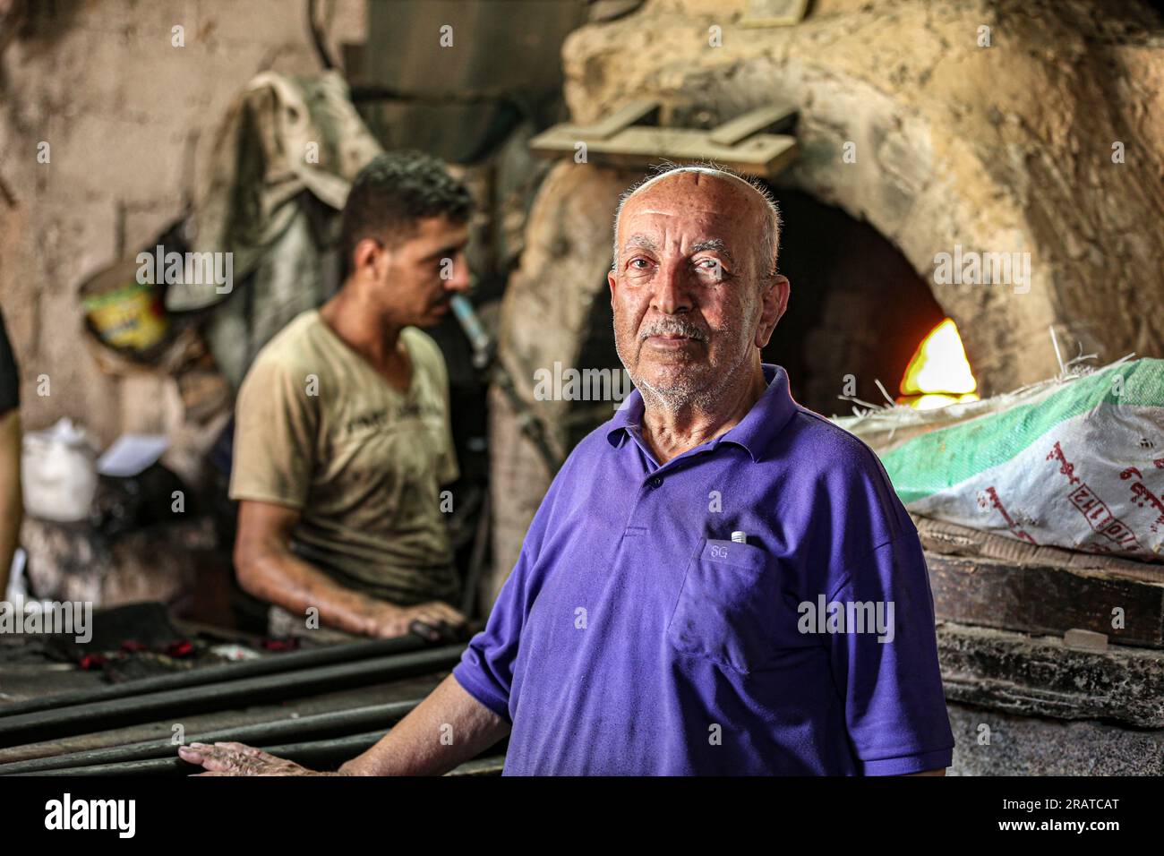 Na'im Sharab, a 70-year-old Palestinian man, owns the oldest primitive ...