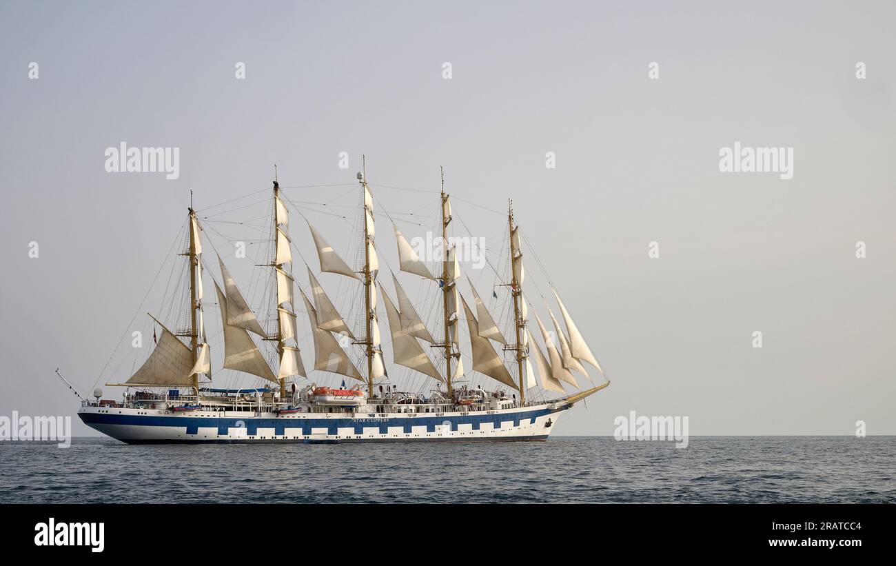The Royal Clipper Tall-Ship under sail Stock Photo - Alamy