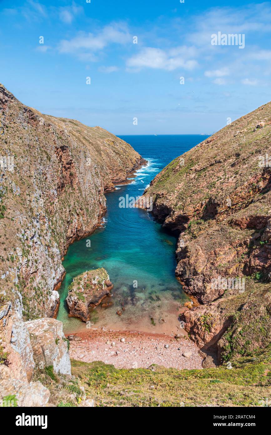 Beach on Berlenga Island, the largest in the archipelago. Berlengas ...